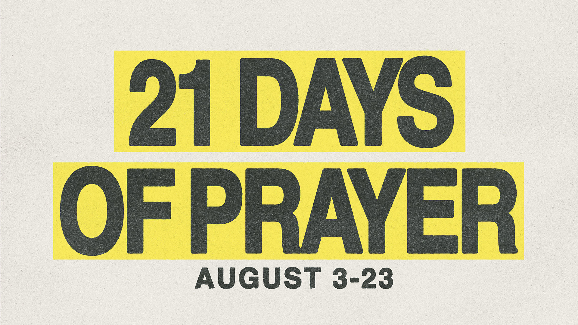 21 Days Of Prayer - City First Church